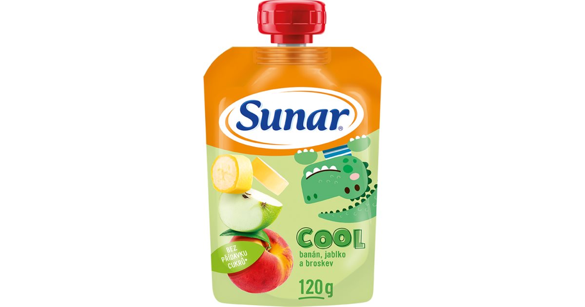Sunar Cool broskev, banán, jablko ovocný příkrm | notino.cz