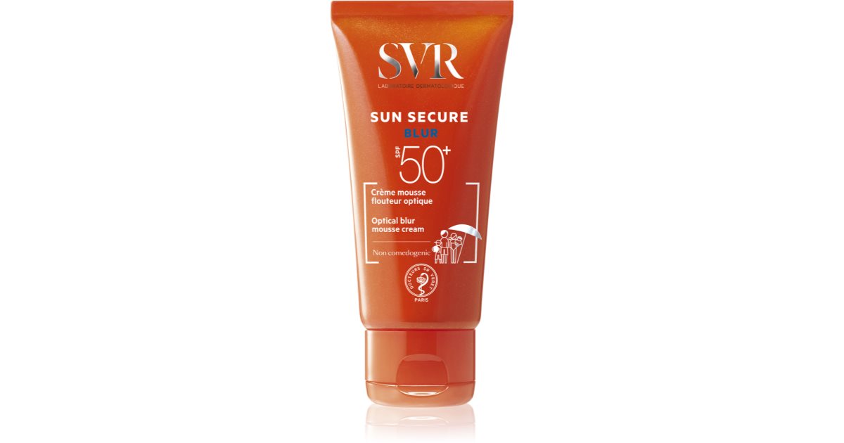 SVR Sun Secure Blur optical blur mousse cream for even skin tone SPF 50 ...