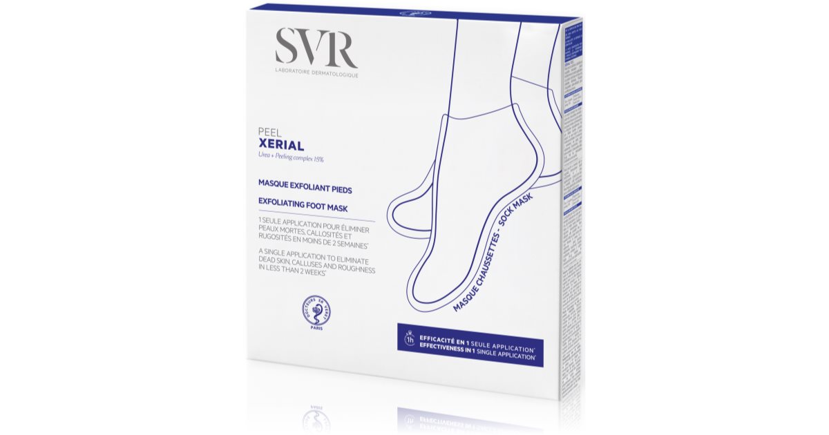 SVR Xérial Exfoliating Foot Mask ексфолиращи чорапи за омекотяване и ...