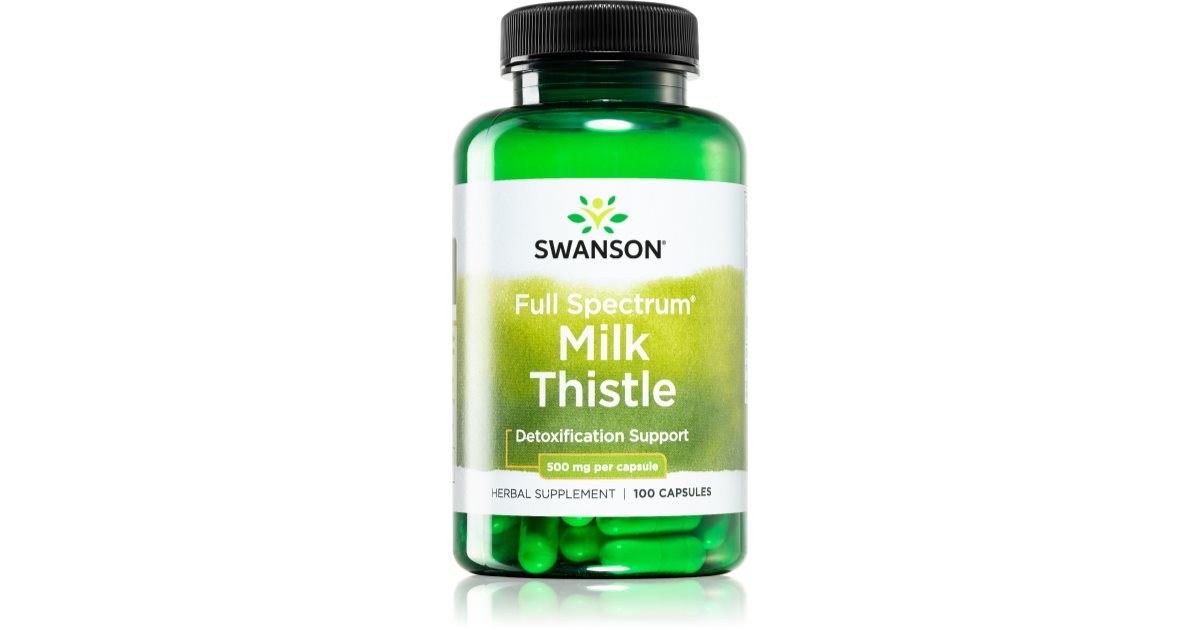Swanson Full Spectrum® Milk Thistle kapsułki na poprawę czynności wątroby