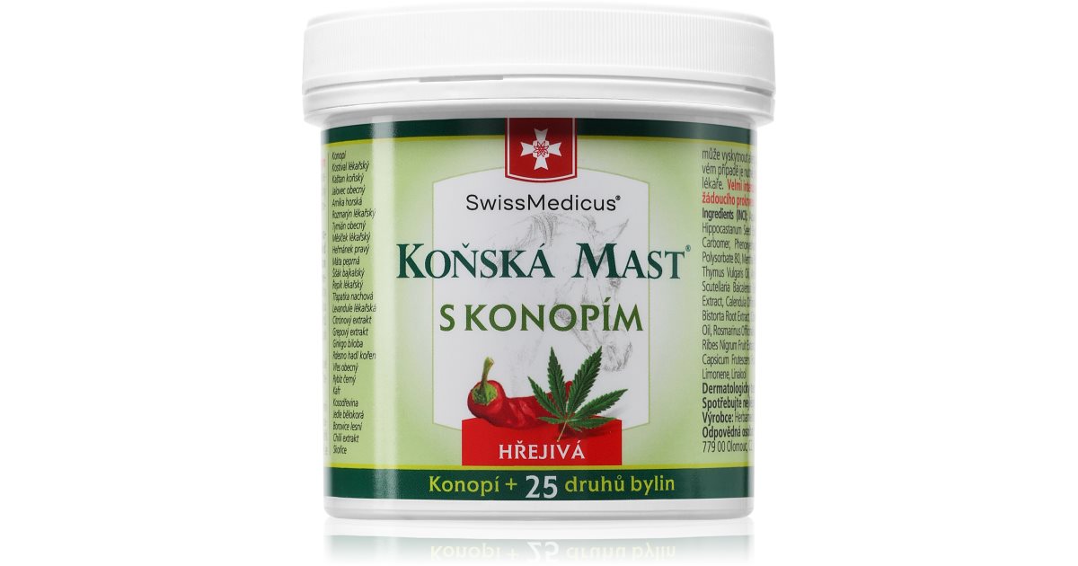 SwissMedicus Koňská mast s konopím hřejivá ointment | notino.co.uk