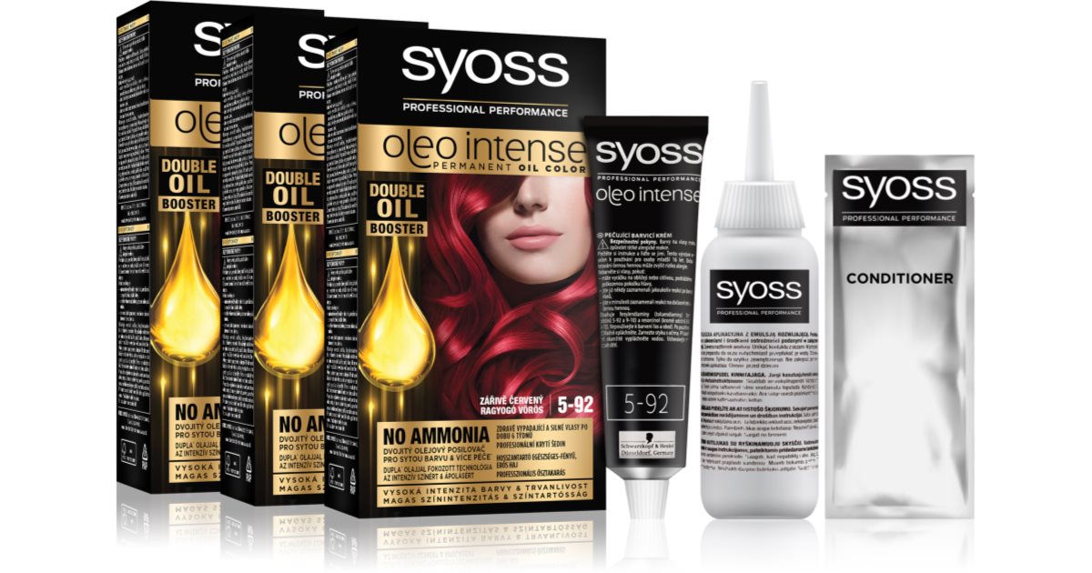 Syoss Oleo Intense перманентната боя за коса изгодна опаковка | notino.bg