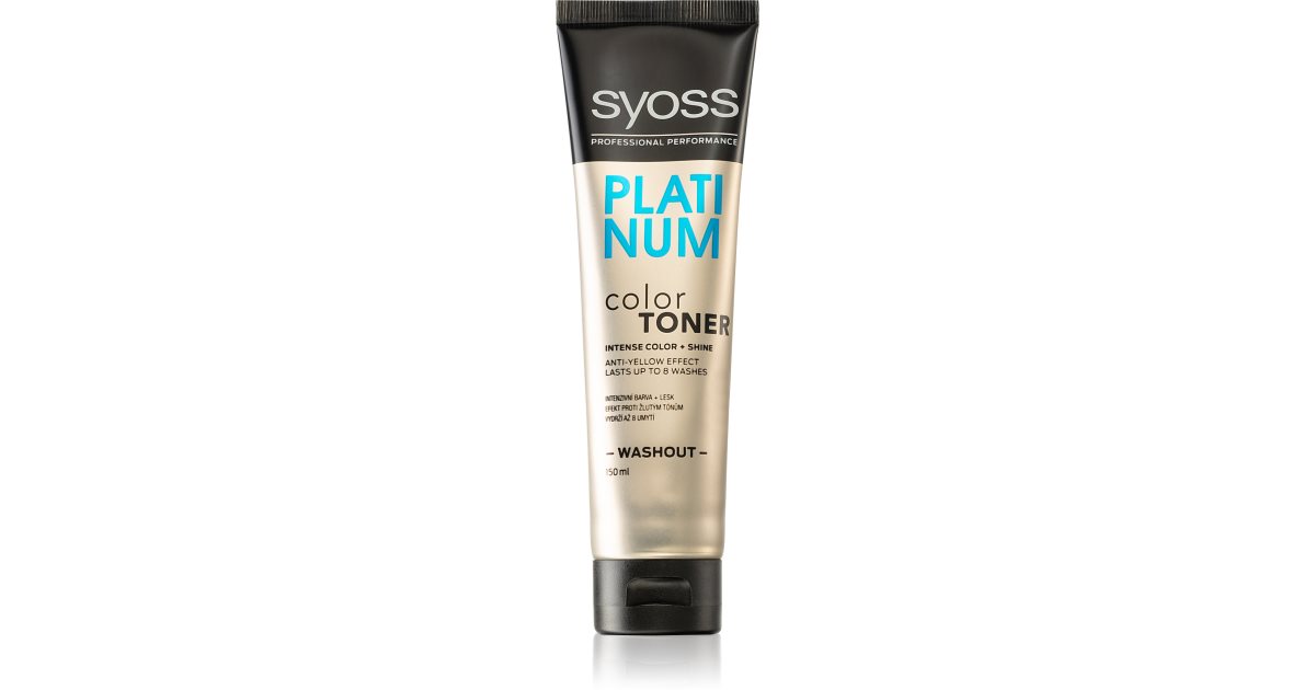 Syoss Color Toner Platinum toner for neutralising yellow tones | notino ...