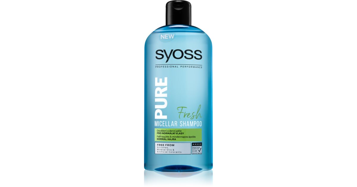 Syoss Pure Fresh Refreshing Micellar Shampoo for Normal Hair | notino.co.uk