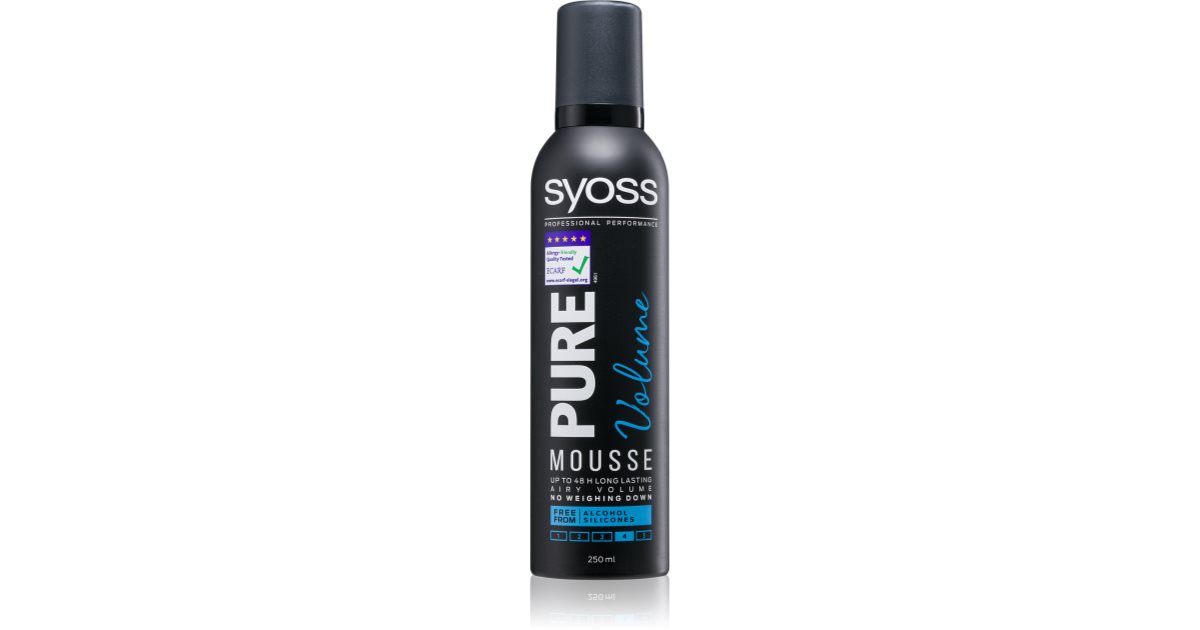 Syoss Pure Volume Styling Mousse for long-lasting volume | notino.ie