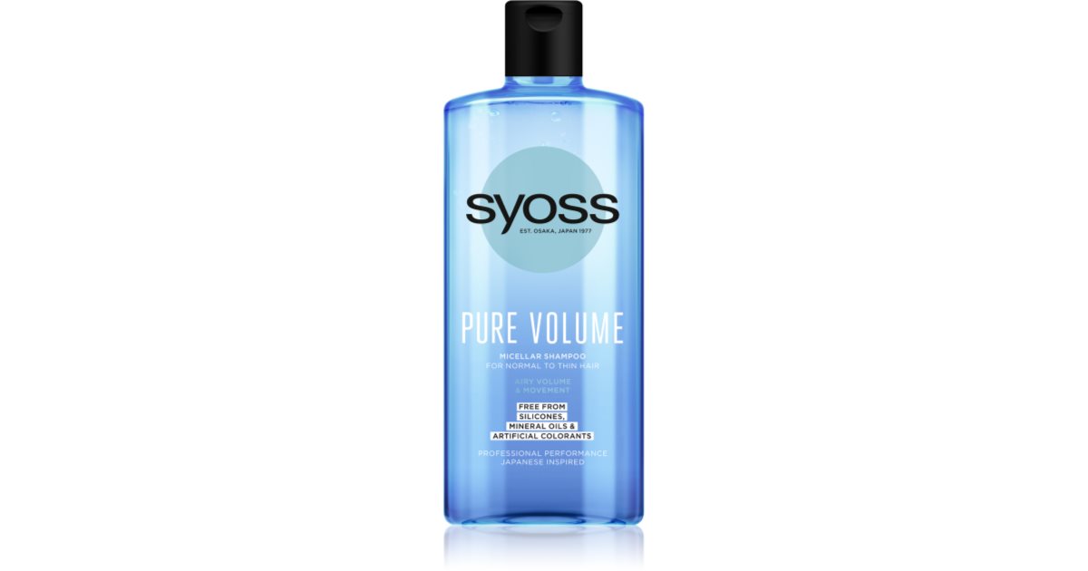 Syoss Pure Volume shampoing micellaire volume sans silicone | notino.be