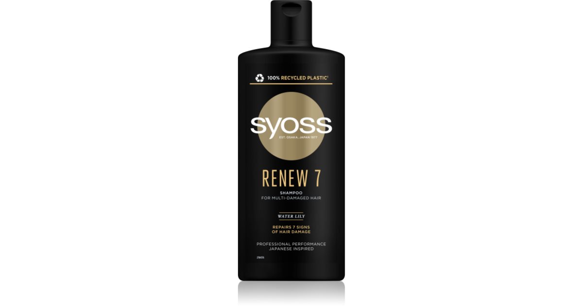 Syoss Renew 7 shampoing régénération intense pour cheveux très abîmés ...