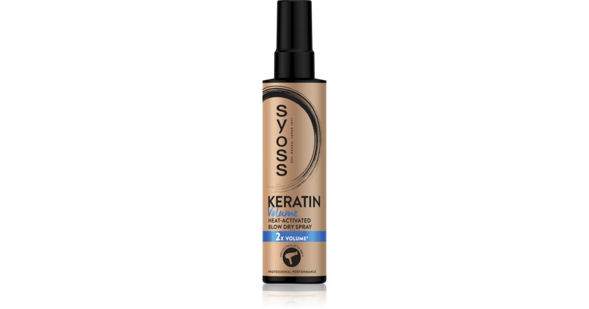 Syoss Keratin Volume heat protection hair spray for maximum volume ...