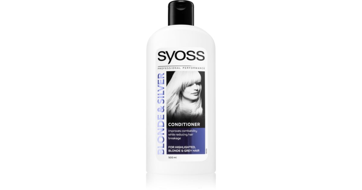 Syoss Blonde & Silver Cleansing Conditioner For Blonde And Grey Hair ...
