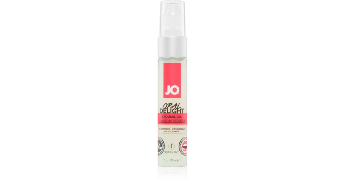 System JO ORAL DELIGHT AROUSAL STRAWBERRY stimulační gel | notino.cz