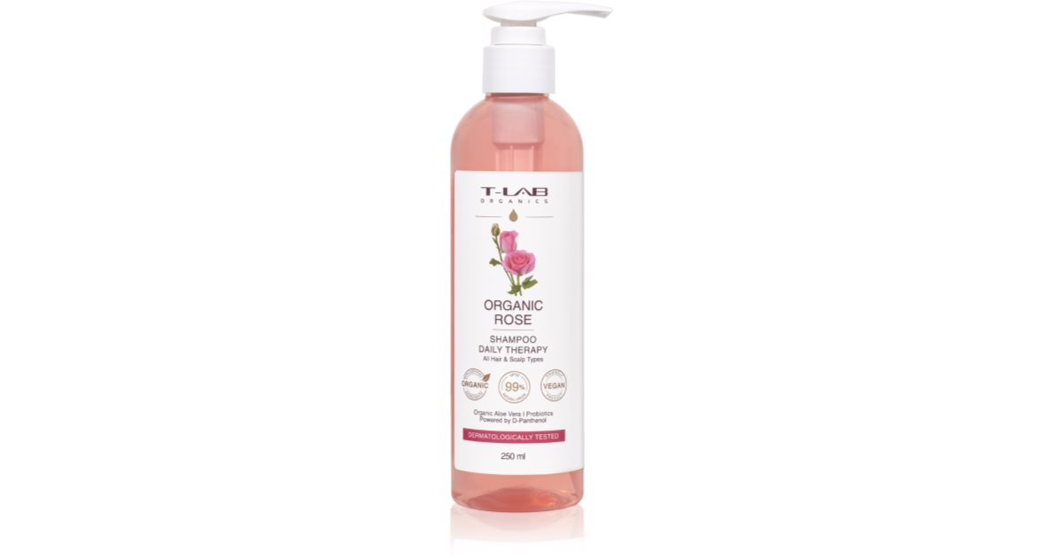 T-LAB Organics Organic Rose Daily Therapy Shampoo soothing shampoo for ...