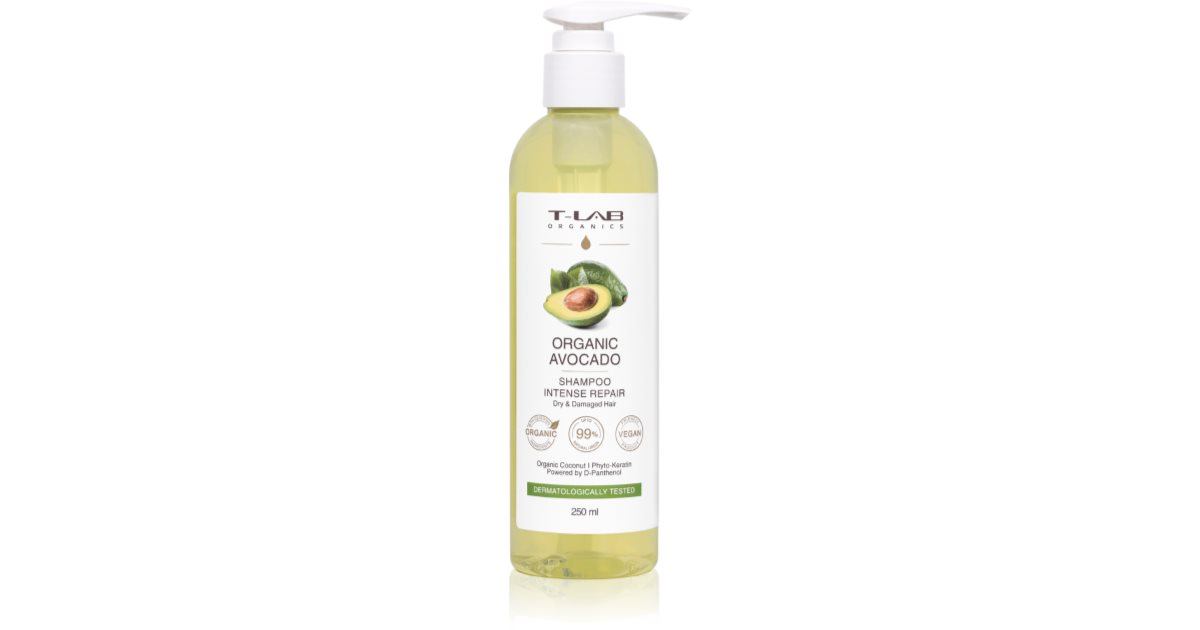 T-LAB Organics Organic Avocado Intense Repair Shampoo Restorativ ...