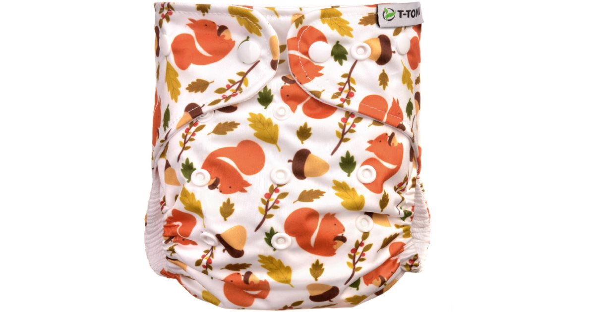 T-TOMI Pant Diaper AIO Changing Set Snaps washable nappy pants with ...