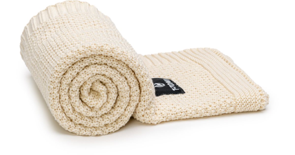 T-TOMI Knitted Blanket Cream neulottu huopa | notino.fi