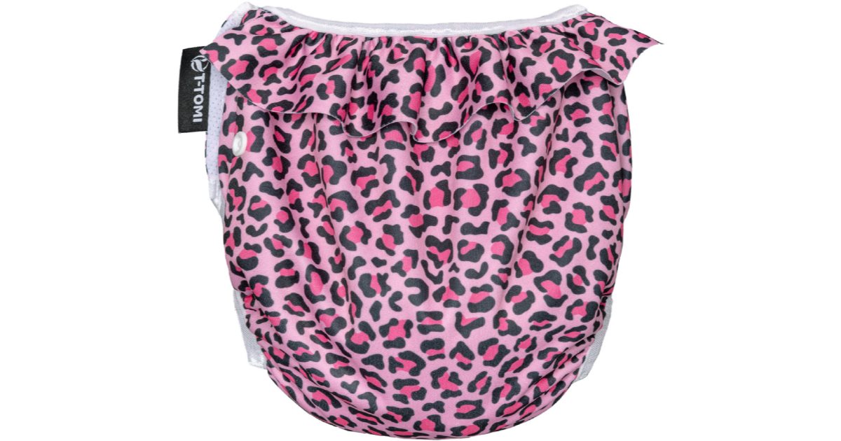T-TOMI Diaper Swimwear Pink Gepard washable swim nappies | notino.co.uk