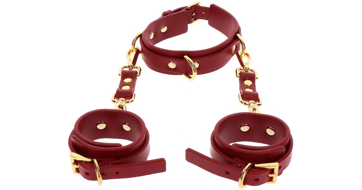 Taboom Bondage in Luxury D-Ring Collar and Wrist Cuffs ogrlica i lisice za ruke | Notino.hr
