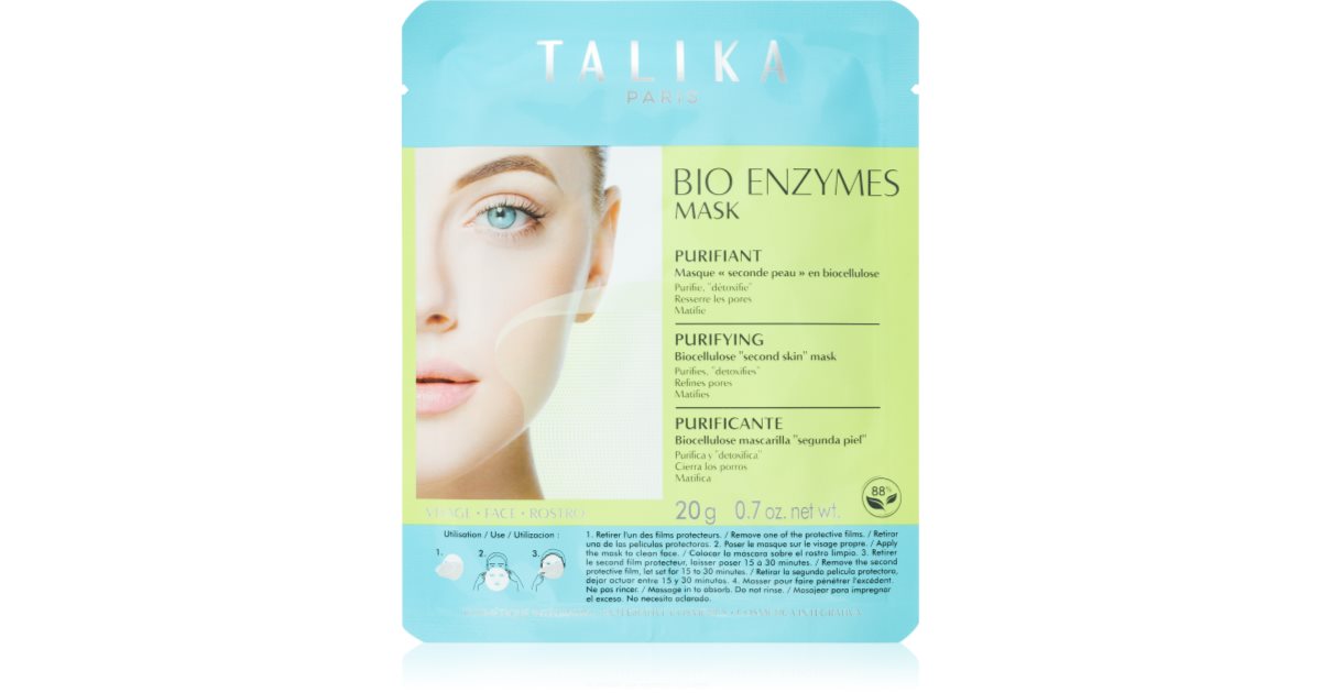Talika Bio Enzymes Mask Purifying Refreshing and Purifying Sheet Mask ...