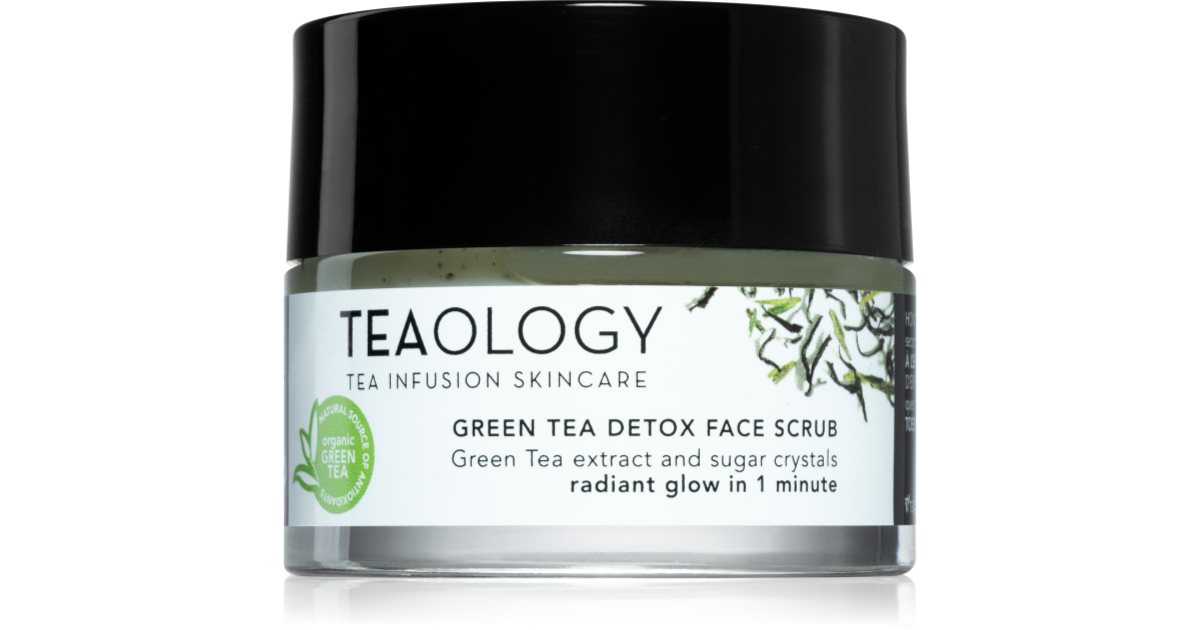 Teaology Cleansing Green Tea Detox Face Scrub nourishing gentle sugar ...