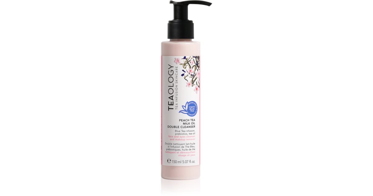 Teaology Cleansing Peach Tea Milk Oil Double Cleanser lait démaquillant ...