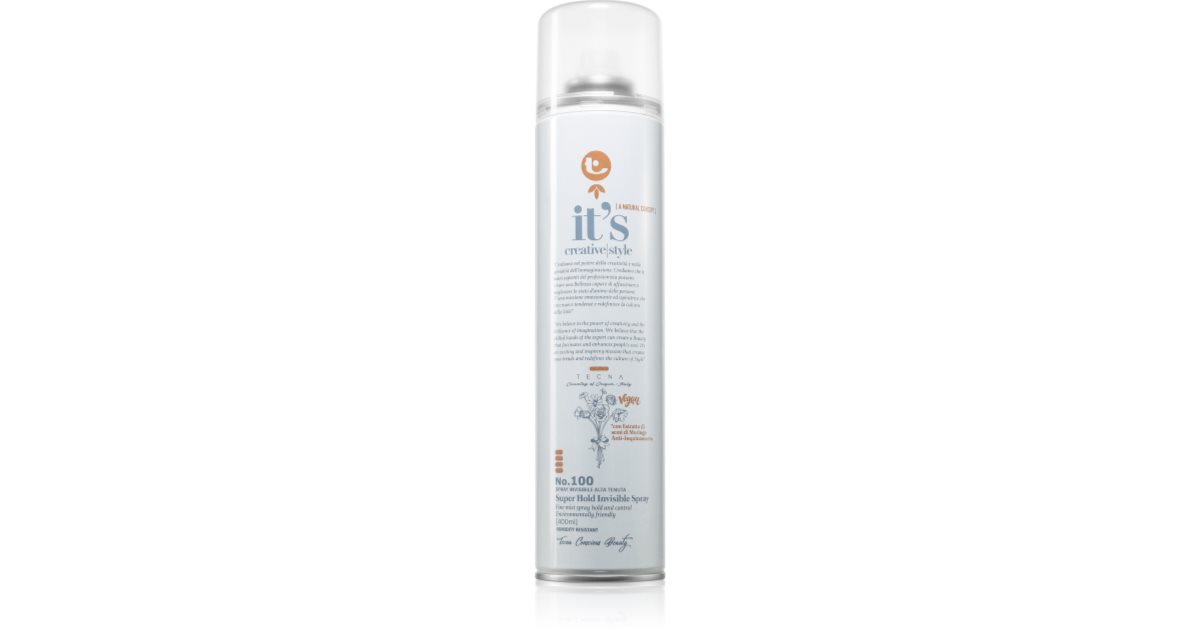 Tecna It's Creative Style Super Hold Invisible Spray Hårspray – stark ...