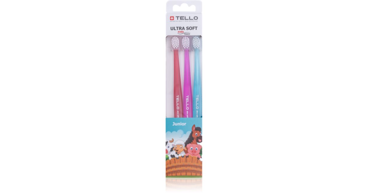 TELLO 4480 Junior 3pack toothbrush for children | notino.co.uk