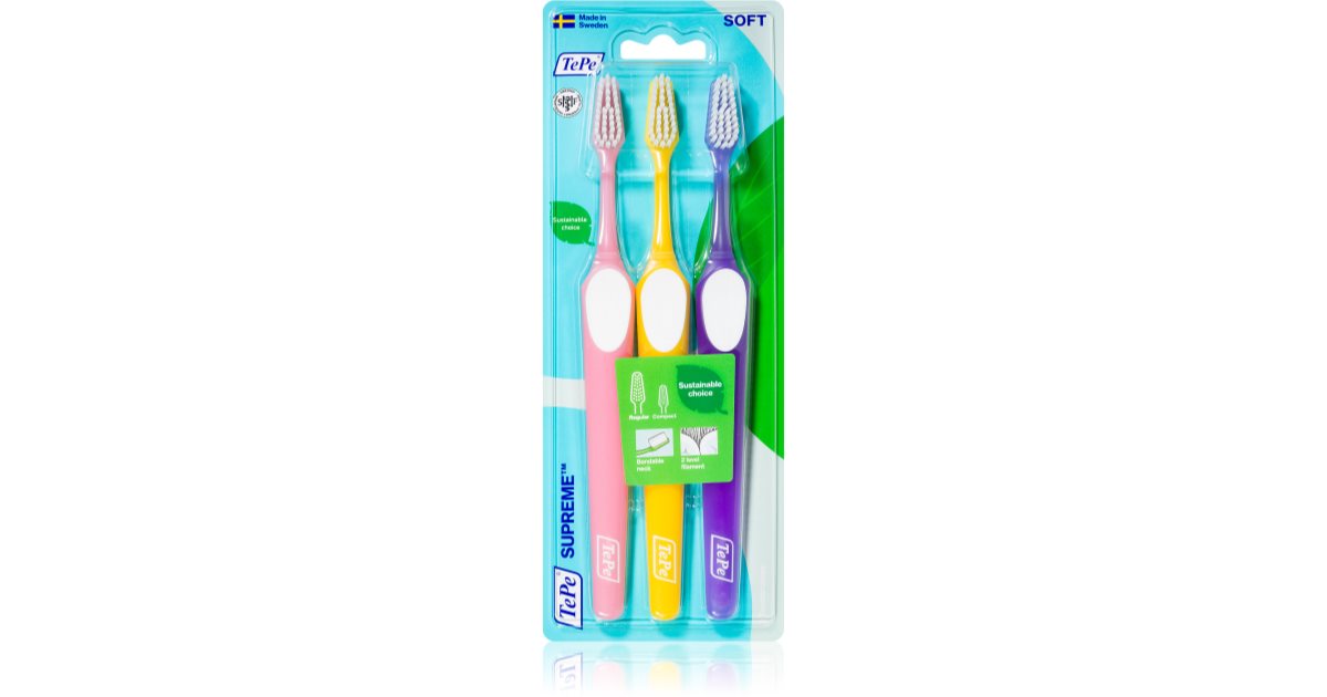TePe Supreme 3-pack toothbrushes | notino.co.uk
