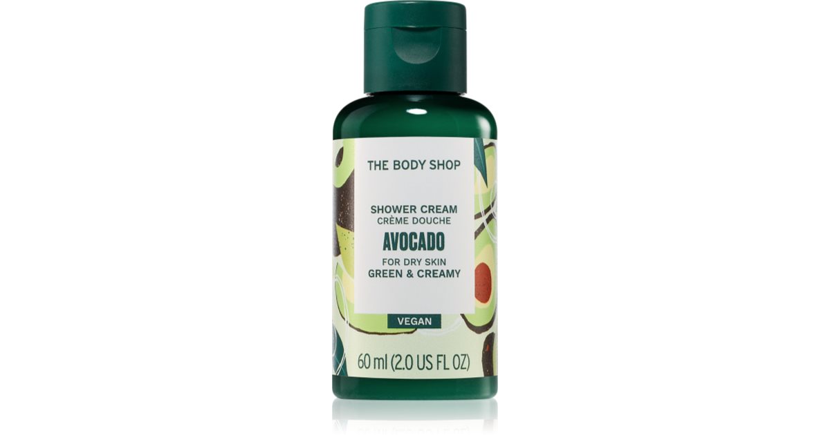 The Body Shop Avocado Shower Cream Moisturizing Shower Gel with avocado ...