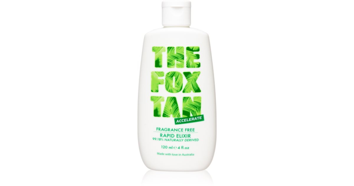 The Fox Tan Fragrance Free Elixir Body Cream to accelerate tanning ...