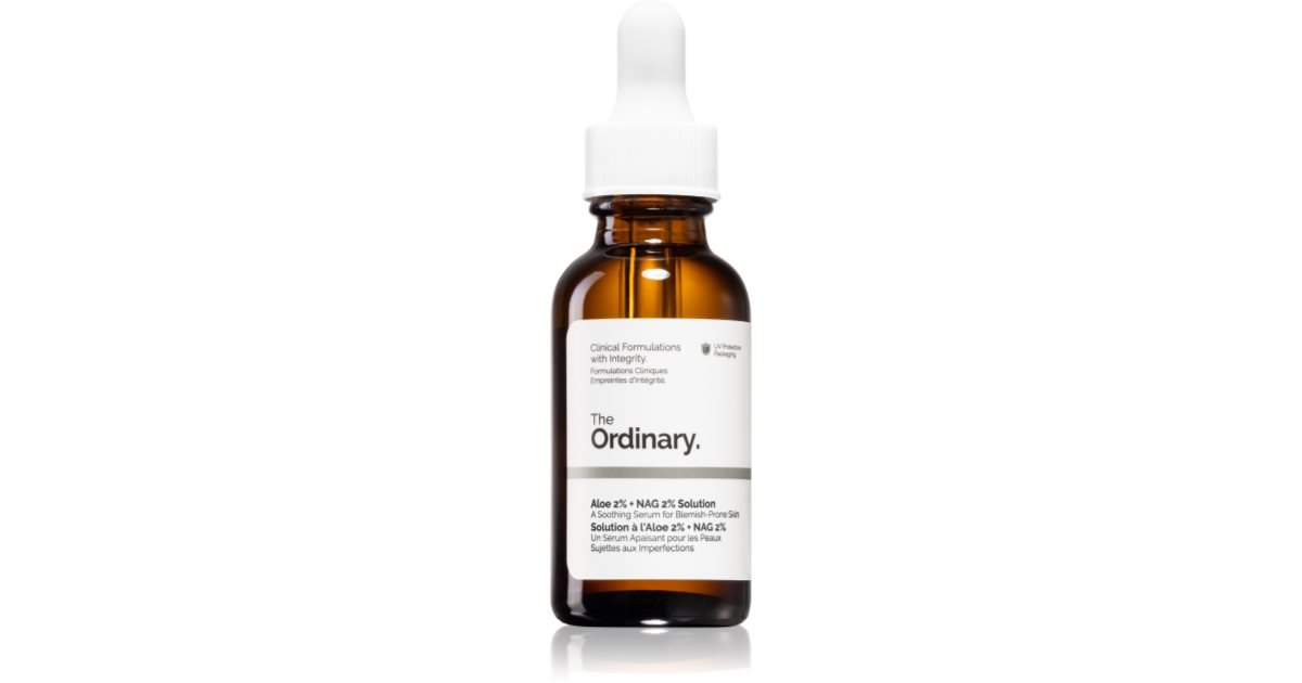 The Ordinary Aloe 2% + NAG 2% Solution zklidňující sérum proti akné | notino.cz