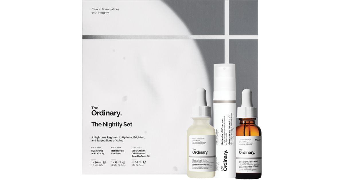 The Ordinary The Nightly Set Gift Set tegen tekenen van Huidveroudering ...