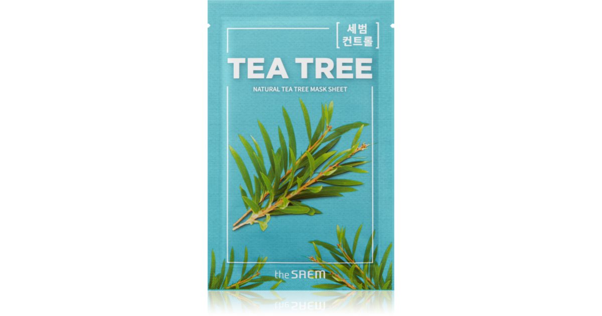 The Saem Natural Mask Sheet Tea Tree refreshing and purifying sheet ...