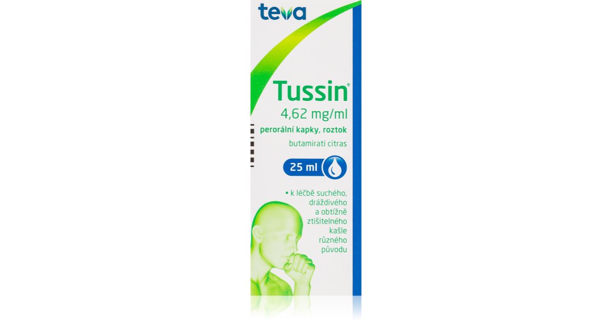 Tussin Tussin 4,62mg/1ml perorální kapky, roztok k léčbě produktivního ...