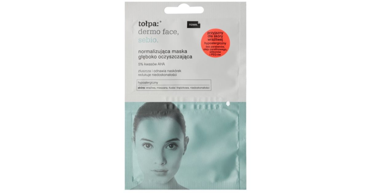 Tołpa Dermo Face Sebio Normalising Deep-Cleansing Mask for skin with ...