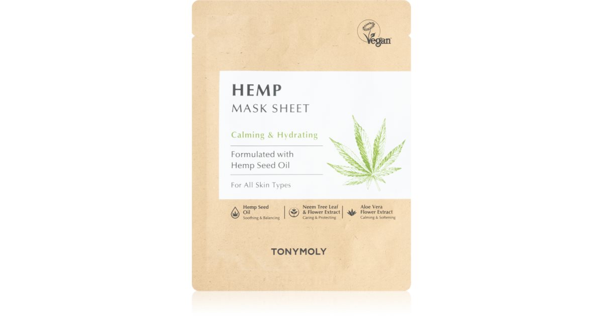 TONYMOLY HEMP Calming Face Sheet Mask with hemp oil | notino.ie