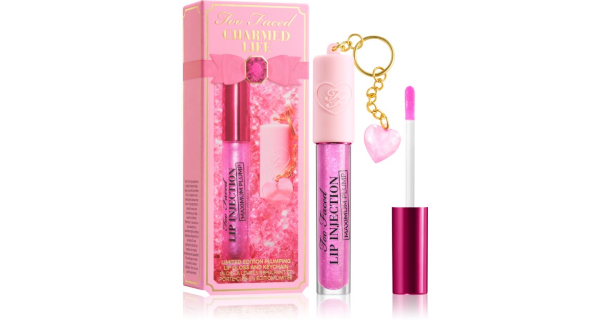 Too Faced Charmed Life Lip Gloss & Key Chain long-lasting lip gloss for ...
