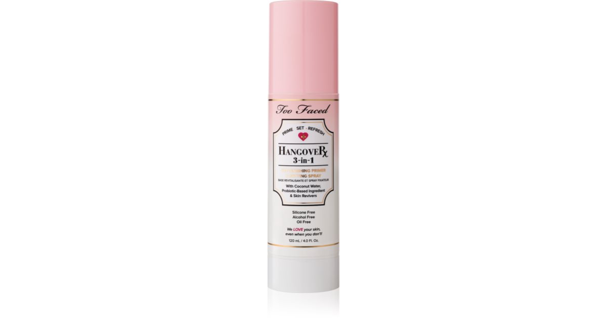 Too Faced Hangover 3-in-1 Replenishing Primer & Setting Spray 2-in-1 ...