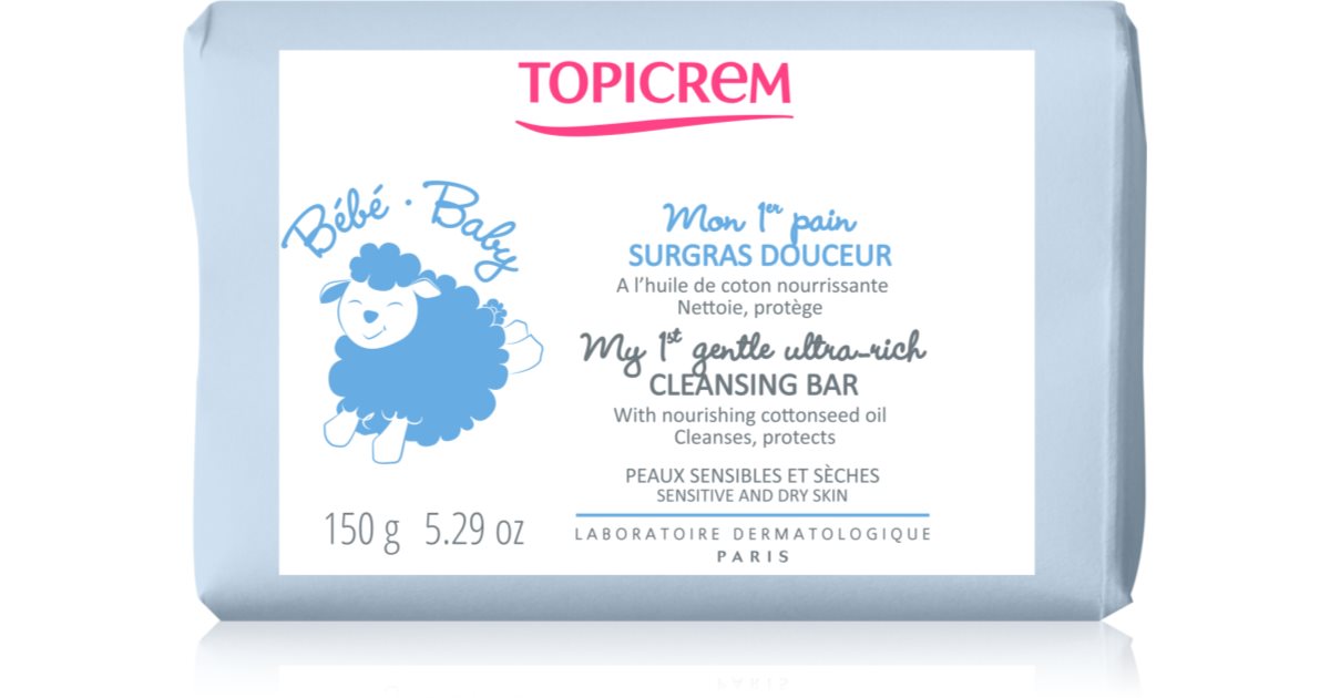 Topicrem BABY My 1st Gentle Ultra-Rich Cleansing Bar Gentle Cleansing ...