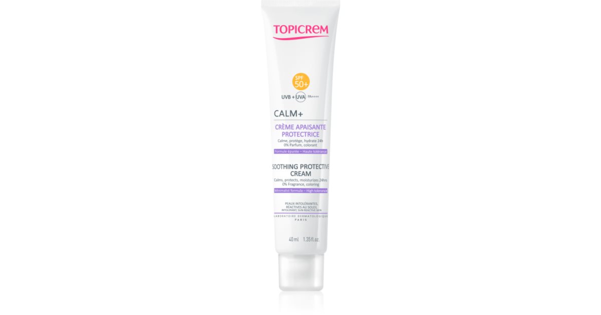 Topicrem CALM+ Soothing Protective Cream crème solaire SPF 50+ corps et ...