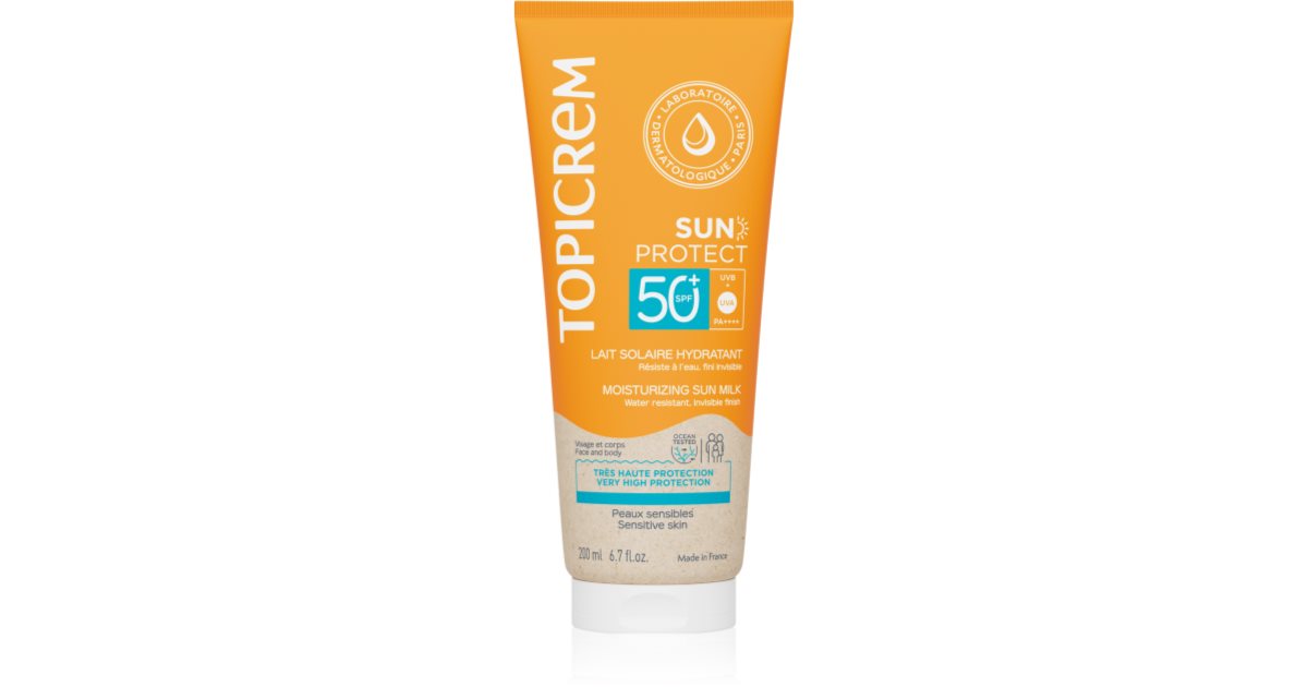 Topicrem Sun Protect Moisturizing Sun Milk SPF50+ lait solaire ...