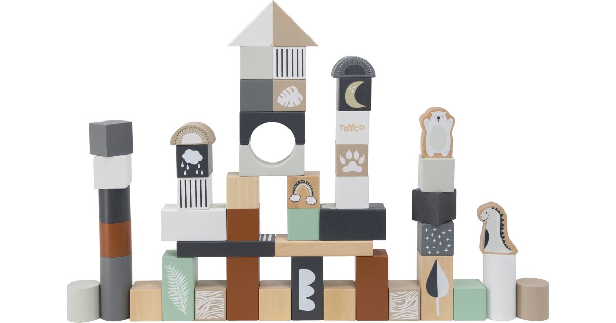 Tryco Wooden Block Set 50 pcs jouet en bois | notino.fr