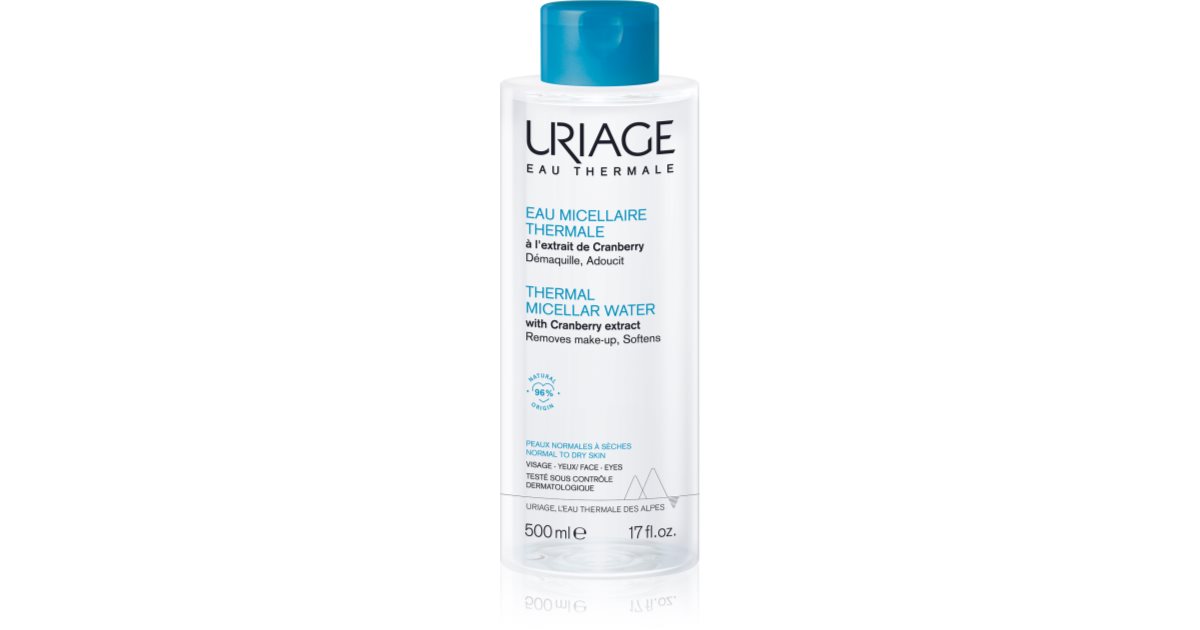 Uriage Hygiène Thermal Micellar Water - Normal to Dry Skin Micellar ...