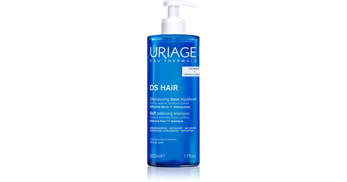 Uriage DS HAIR Soft Balancing Shampoo purifying shampoo for sensitive ...