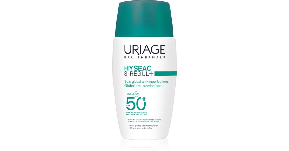 Uriage Hyseac 3-Regul+ Global Anti-Blemish Care SPF50+ denní krém pro ...
