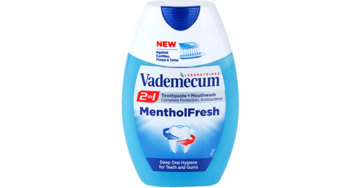 Vademecum 2 in1 Menthol Fresh pasta dentífrica + elixir bucal em um ...