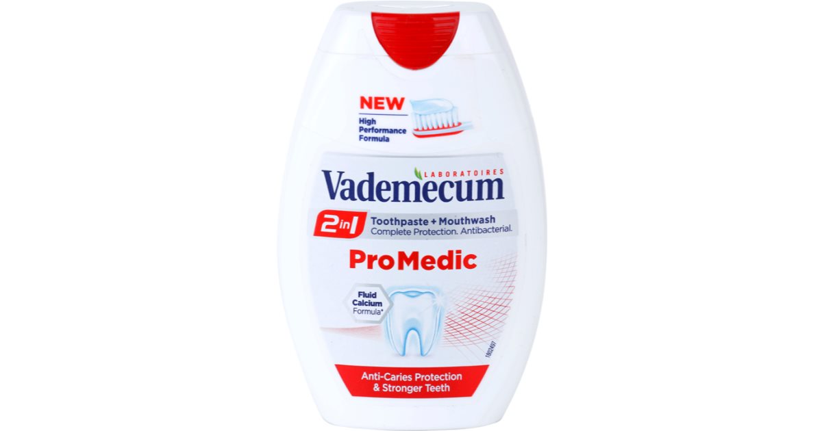 Vademecum 2 in1 Pro Medic dentifrice + bain de bouche en un seul ...