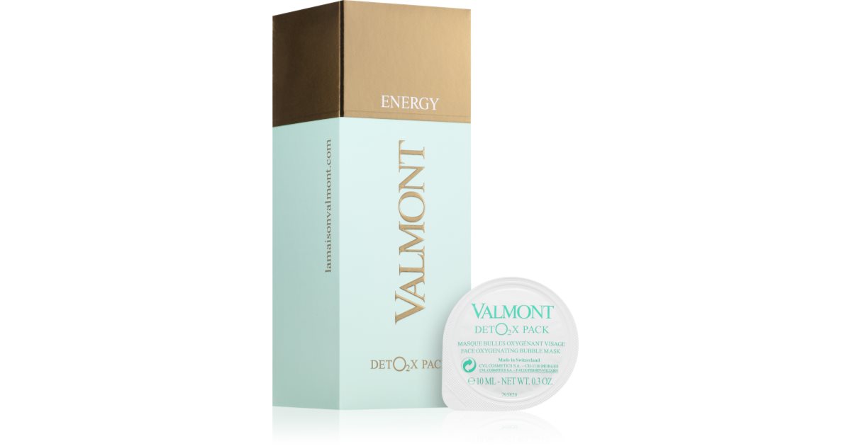Valmont DetO2x Pack masque actif détoxifiant et illuminateur en ...