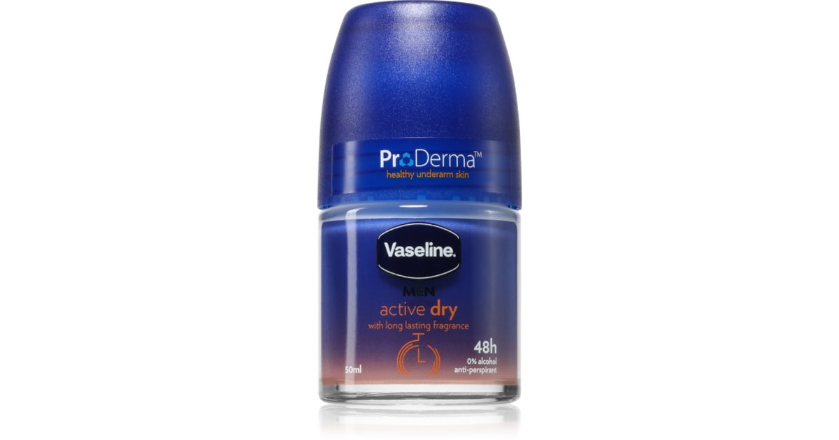 Vaseline Men Active Dry Roll-On antiperspirant roll-on for men | notino ...