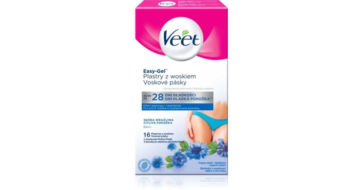 Veet Easy-Gel plastry z woskiem do depilacji okolic bikini do skóry ...