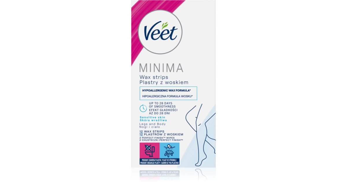 Veet Minima Hypoallergenic Wachsstreifen und Enthaarungswachs | notino.de