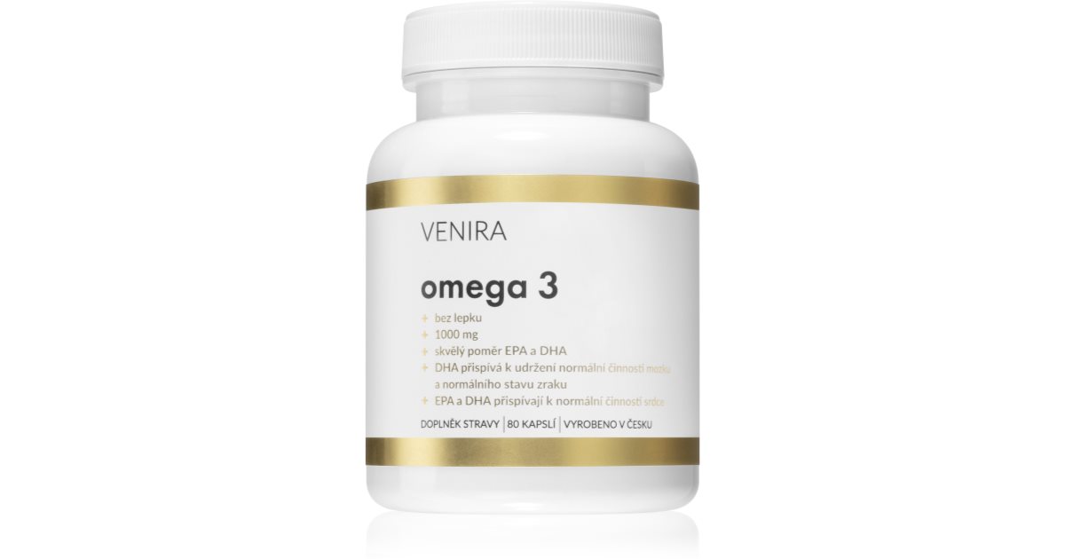 Venira Omega 3 kapsle pro normální činnost srdce a mozku | notino.cz